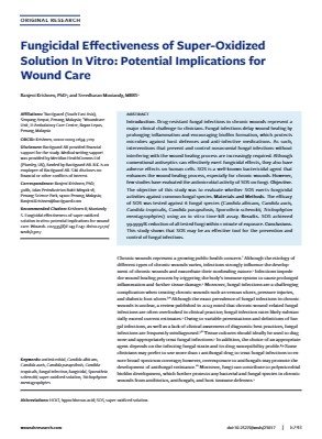 Study on Fungicidal effectiveness of Hydrocyn aqua published in WOUNDS ...